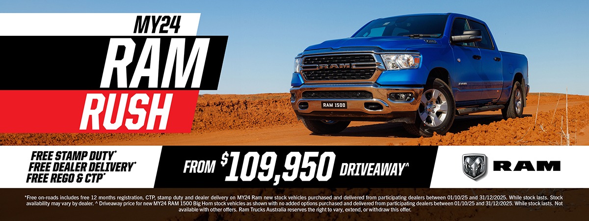 MY24 Ram Rush 1500 Big Horn - Free On-Roads | Current Offers